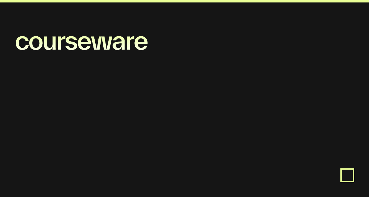 courseware - Codesandbox
