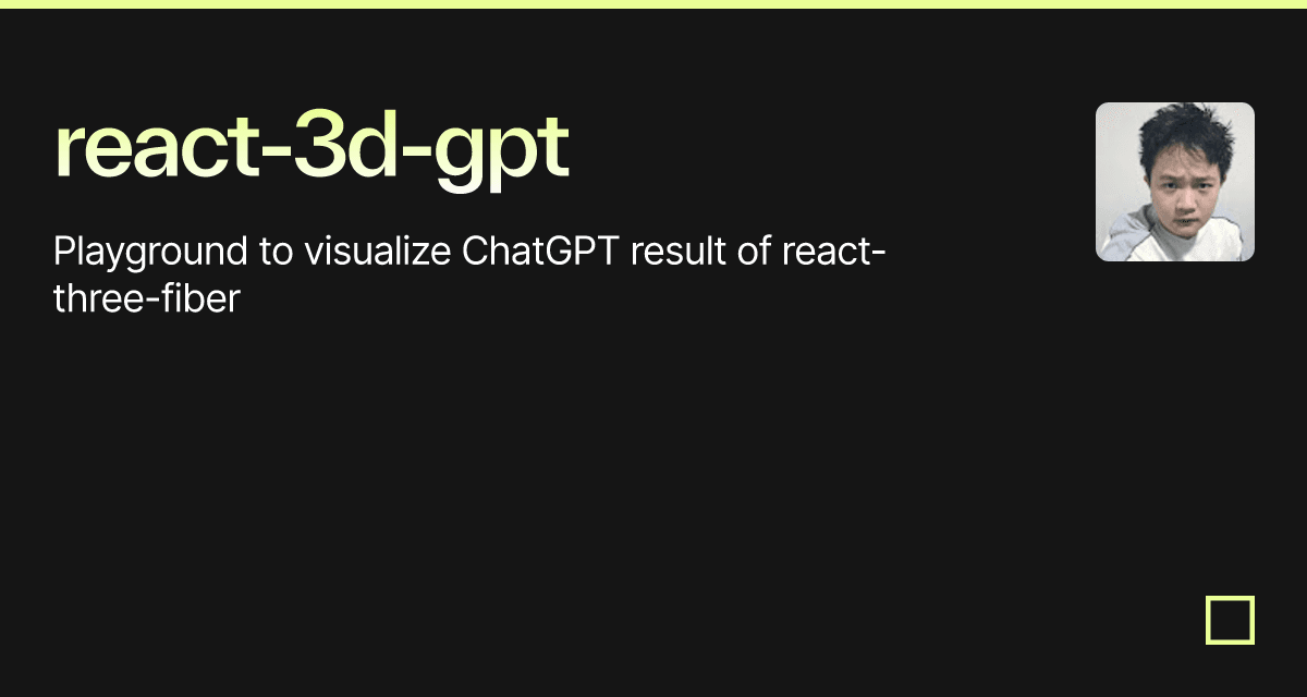 react-3d-gpt - Codesandbox
