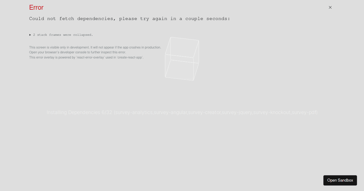 Surveyjs Angular Cli Codesandbox