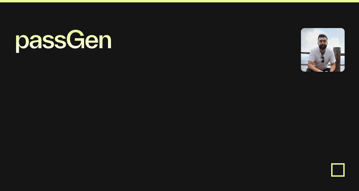 passGen - Codesandbox