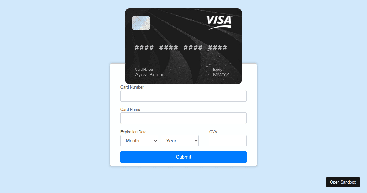 credit-card-maker (forked) - Codesandbox
