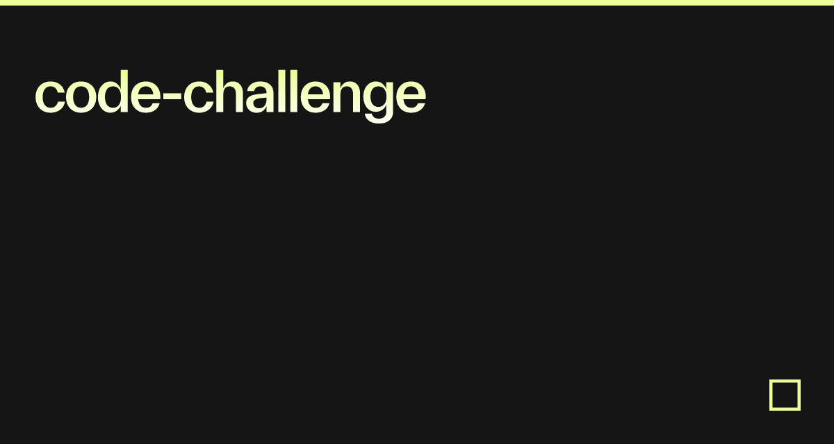code-challenge - Codesandbox