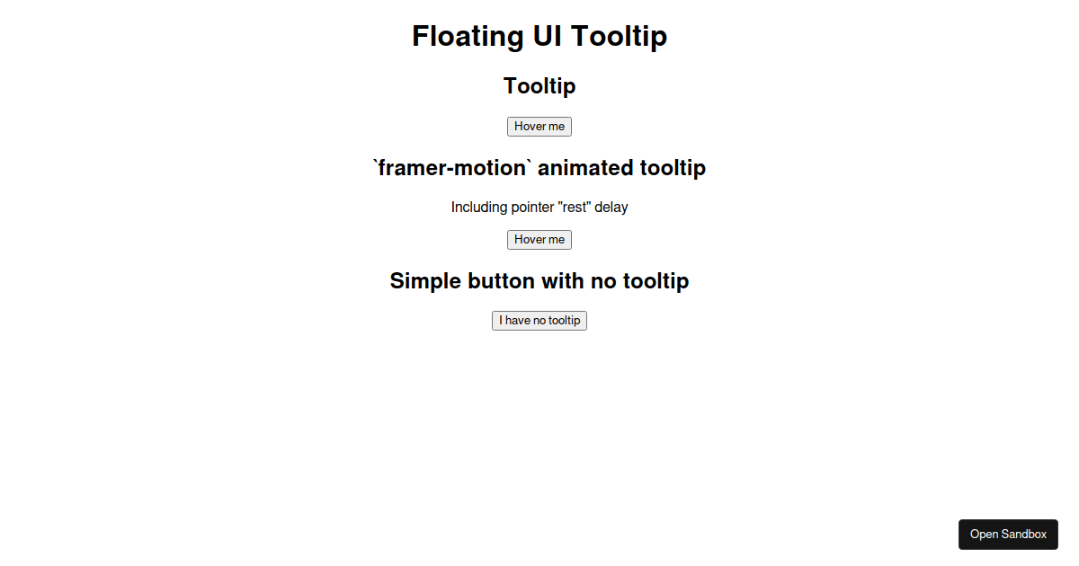Animated toolbox - Codesandbox
