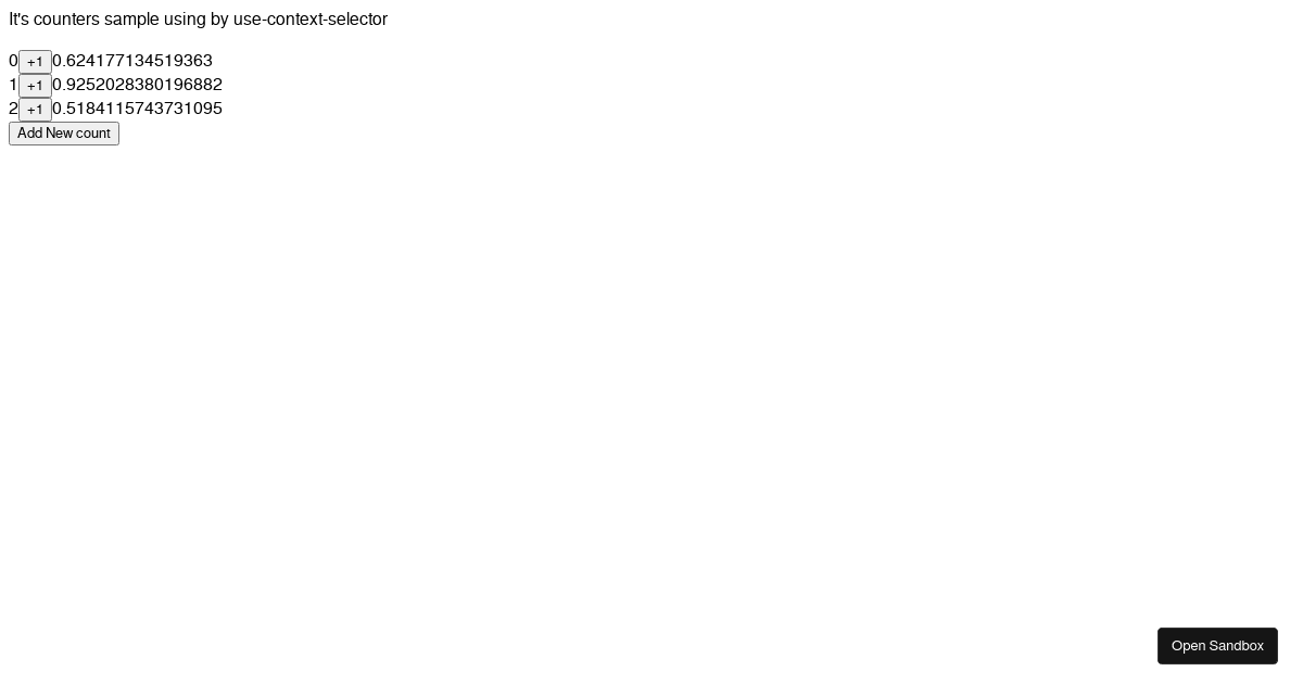 Counters Using By Use Context Selector Codesandbox 8243