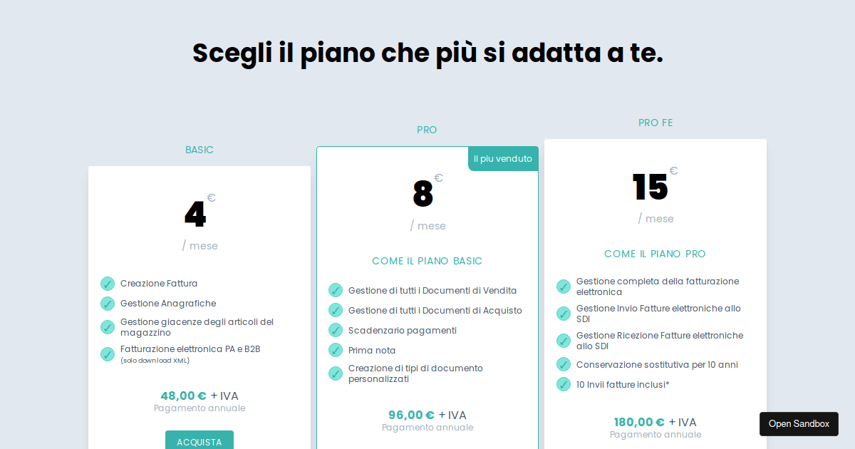 Price Plans - Codesandbox