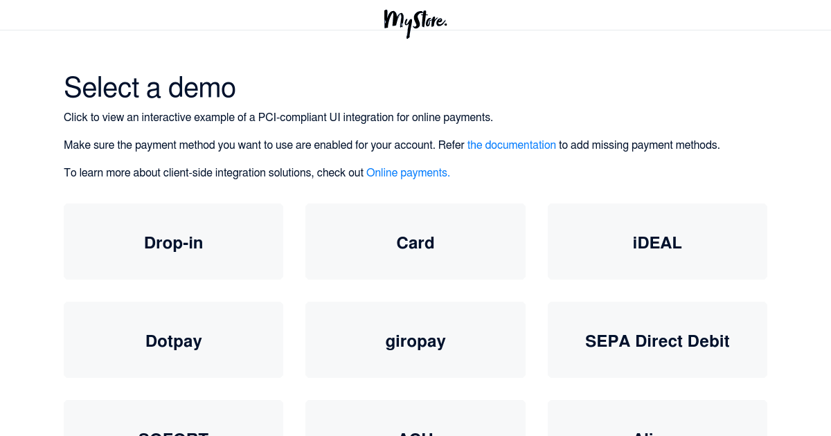 Adyen Checkout Demo (forked) - Codesandbox