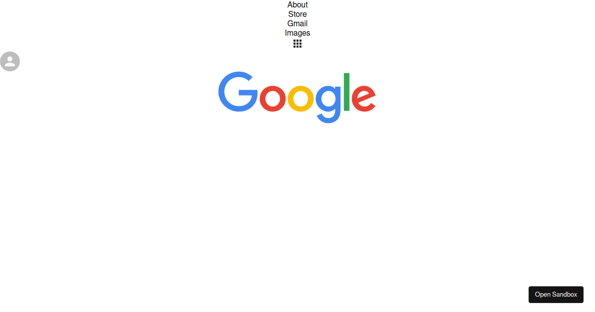 google-clone-starter - Codesandbox