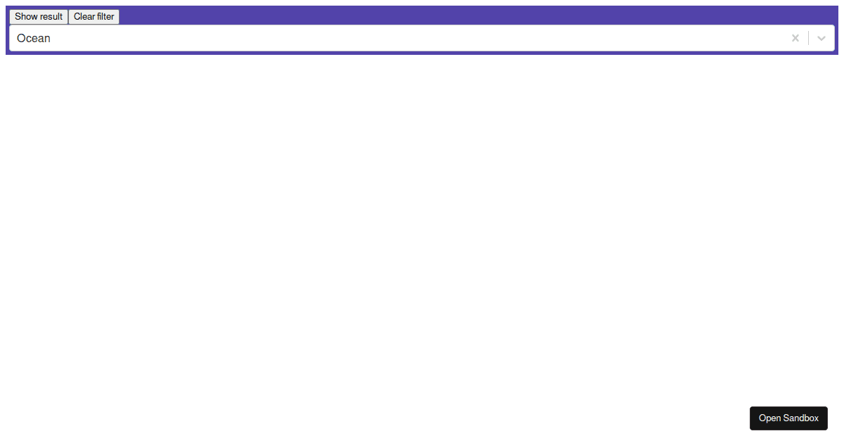 React Select Custom Control Codesandbox
