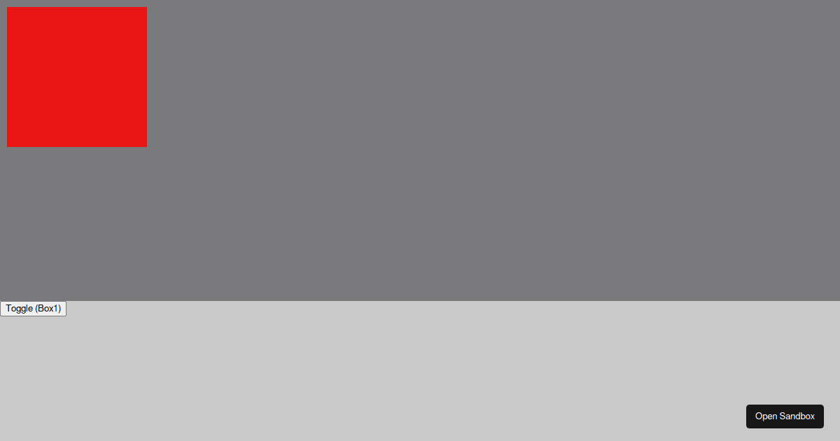 Framer Motion: Transition Div Part 1 - Codesandbox