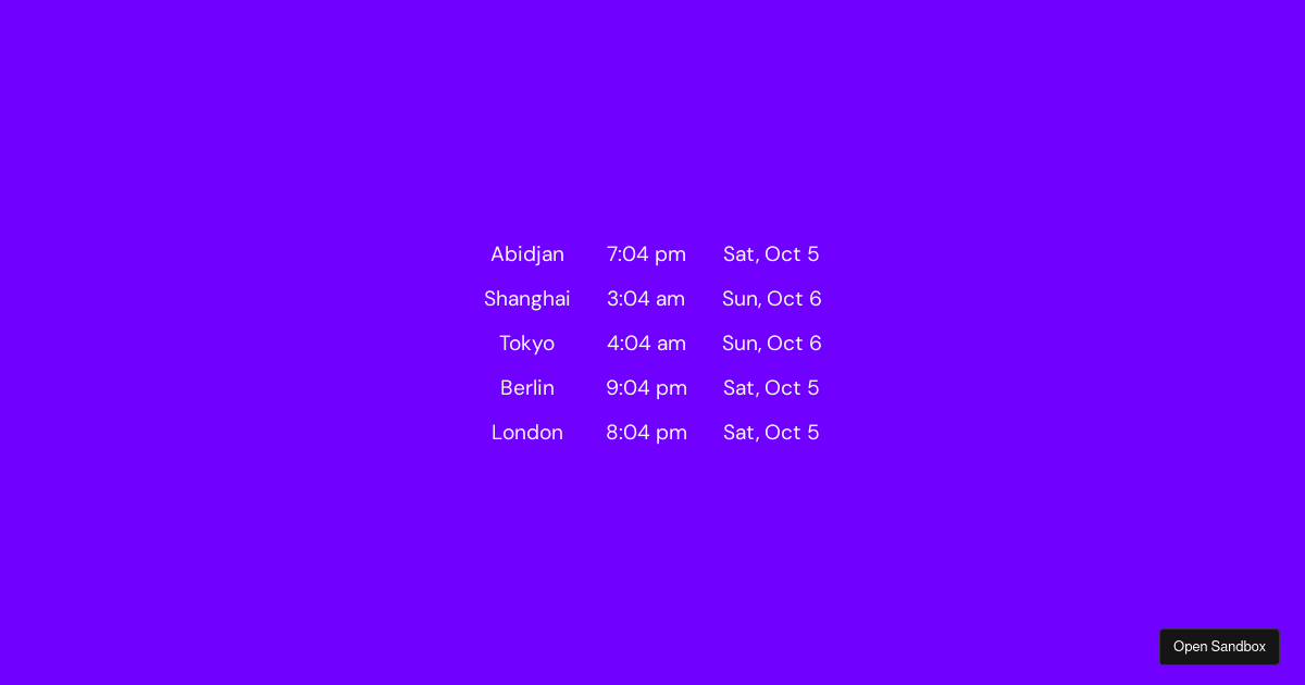 Time Synced - Codesandbox