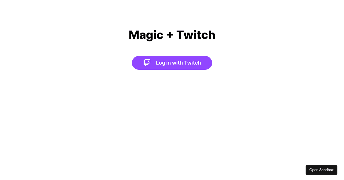 twitch-oauth-demo - Codesandbox