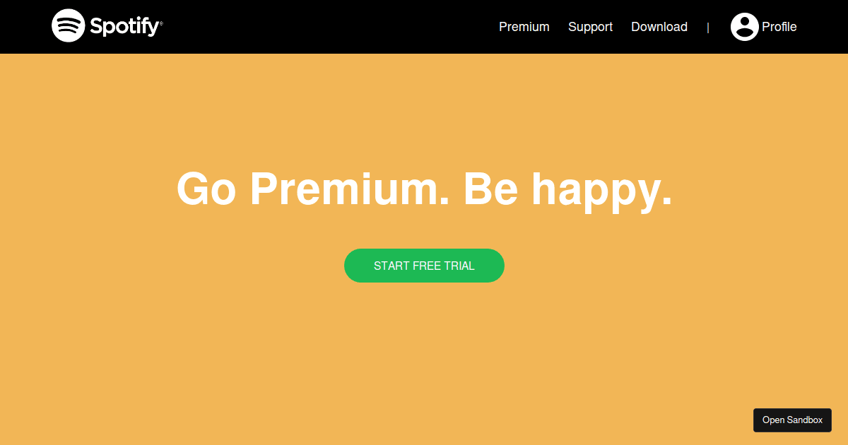 spotify - Codesandbox
