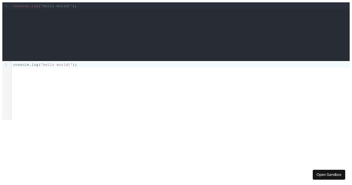 React Codemirror Example Codemirror 6 Forked Codesandbox 