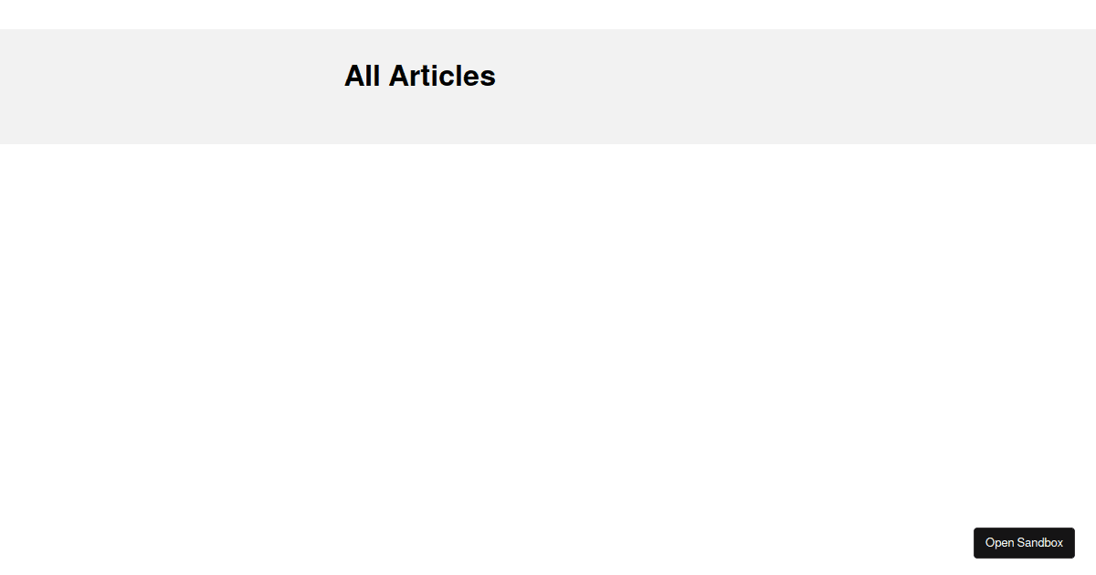 Redux News Reader - Codecademy - Codesandbox