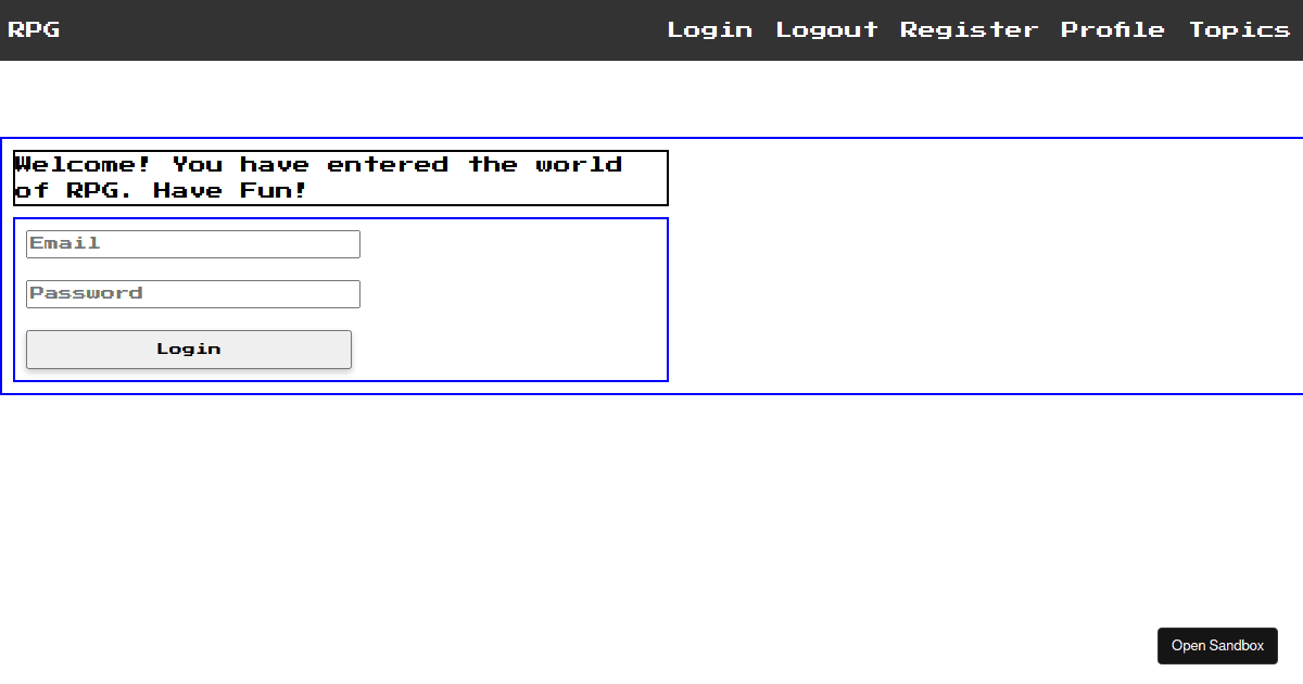 rpg - Codesandbox