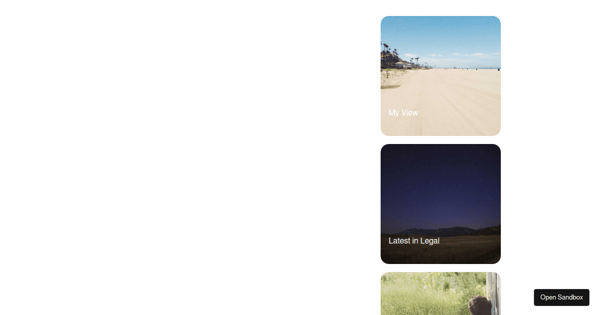 Expanding Cards - Codesandbox