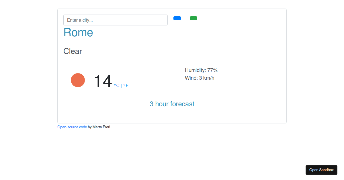Weather App React - Codesandbox Weather App React - Codesandbox