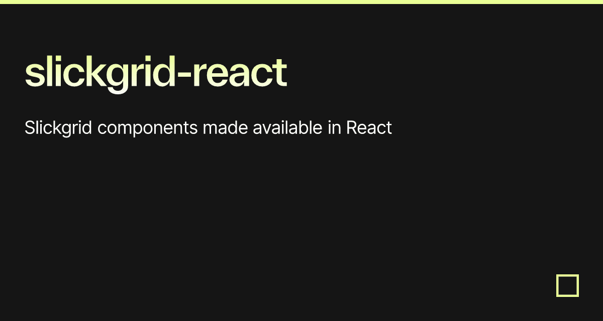 slickgrid-react - Codesandbox