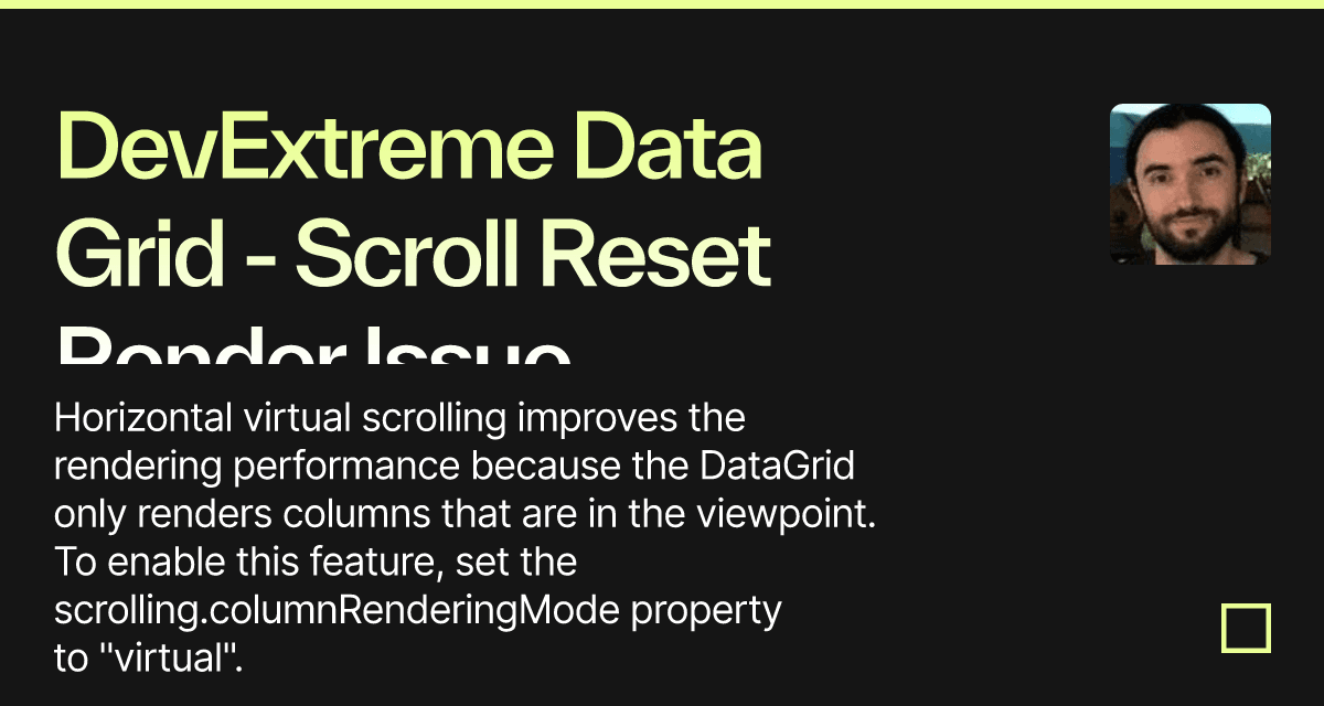 Devextreme Data Grid Scroll Reset Render Issue Codesandbox