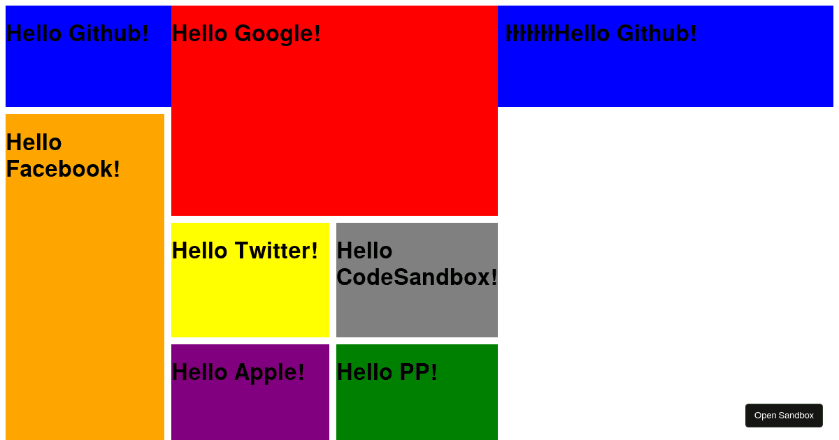 Grid Element - Codesandbox