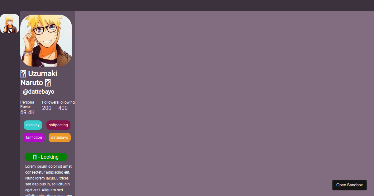 Profile Spike - Codesandbox